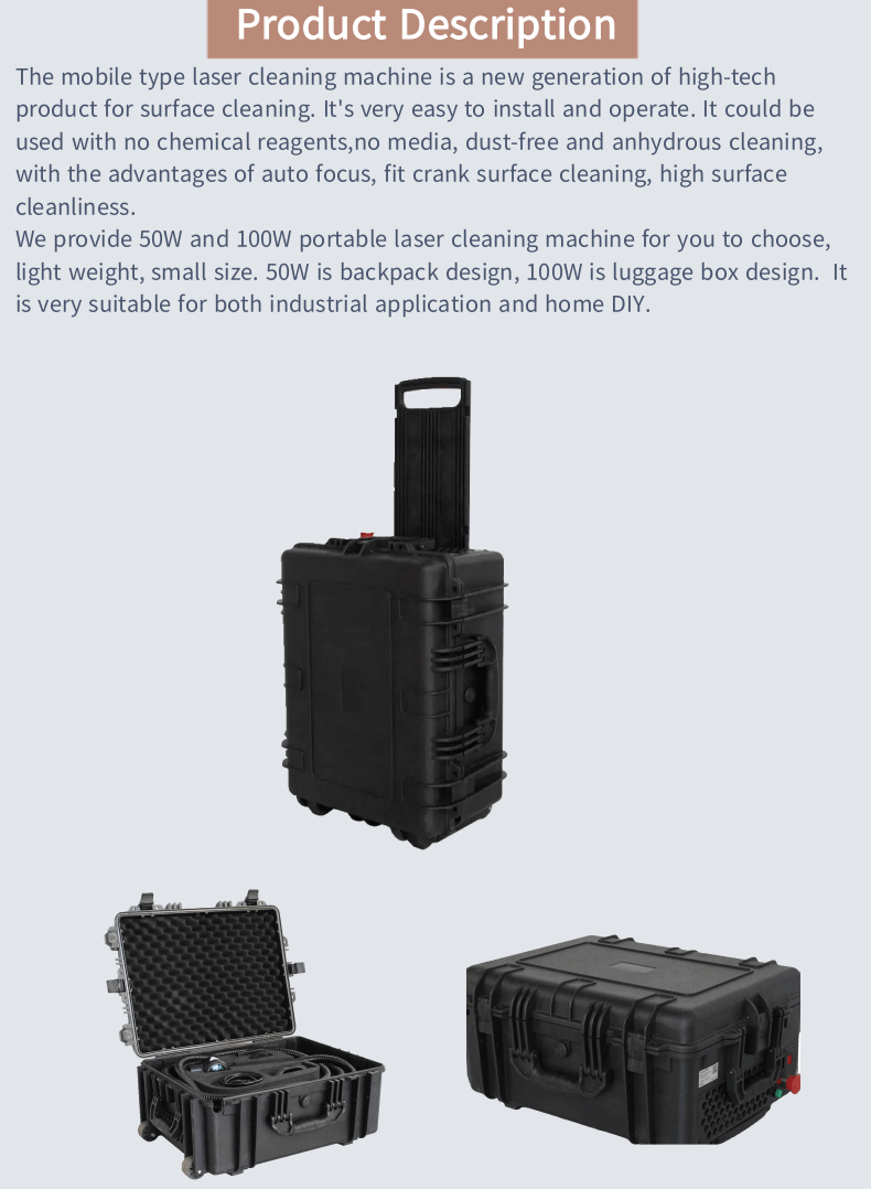 Portable Laser Rust Removal Machine Portable Laser Cleaner - BuyCNC